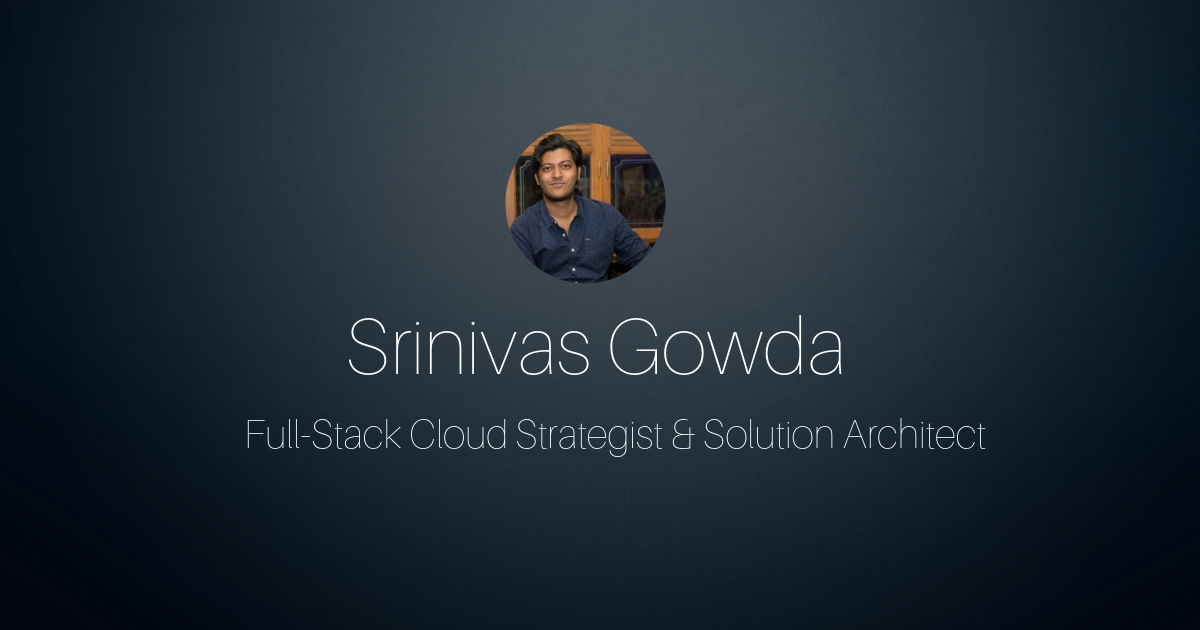 Projects - Srinivas Gowda